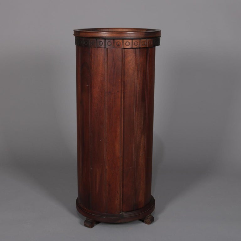 Antique English Mahogany Column Form Liquor Cellarette and Display ...