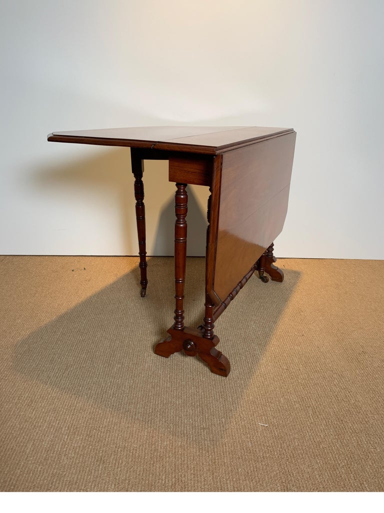 Antique English Mahogany Drop-Leaf Tuck Away Table For Sale at 1stDibs ...