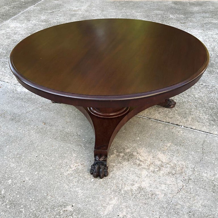 Antique English Mahogany Round Coffee Table at 1stDibs | round mahogany ...