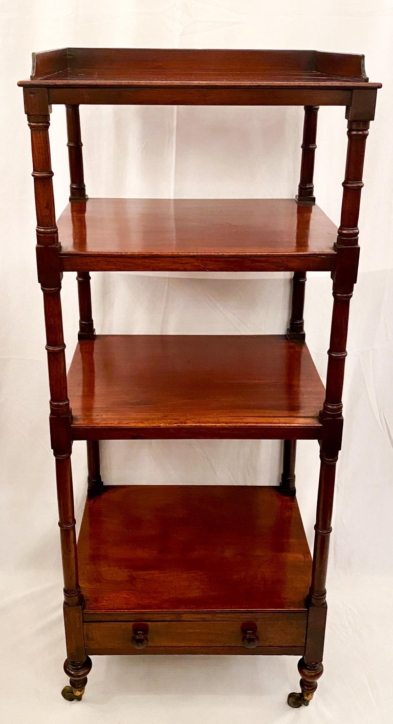 Antique English Mahogany Three-Tiered "Whatnot" Shelf, circa 1880-1890 ...