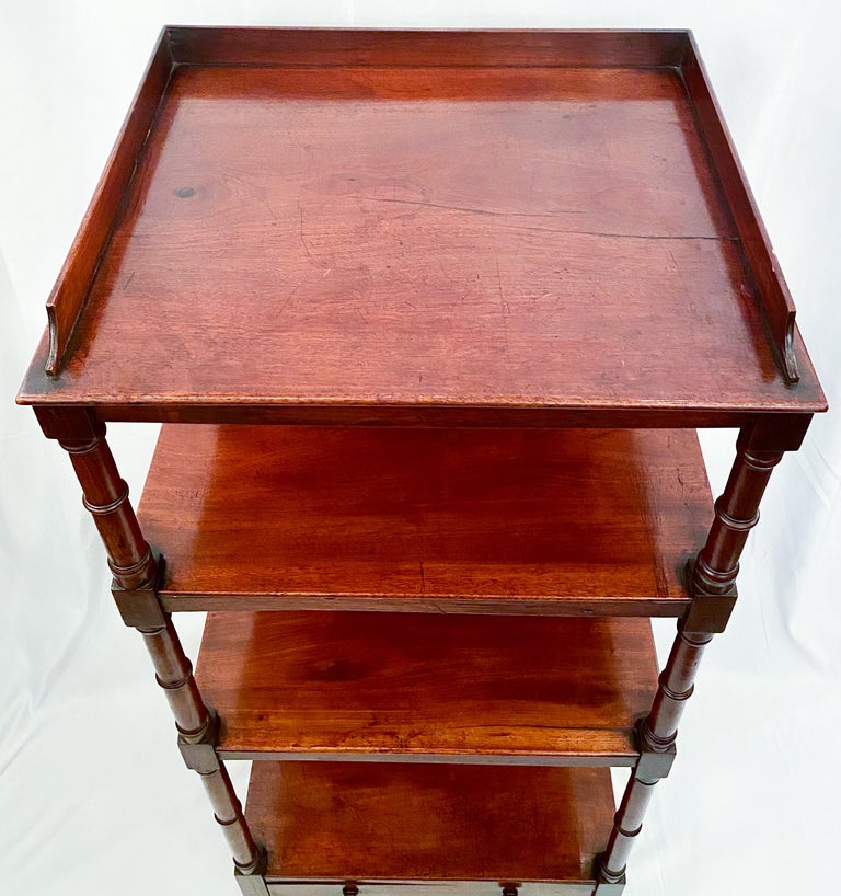 Antique English Mahogany Three-Tiered "Whatnot" Shelf, circa 1880-1890 ...