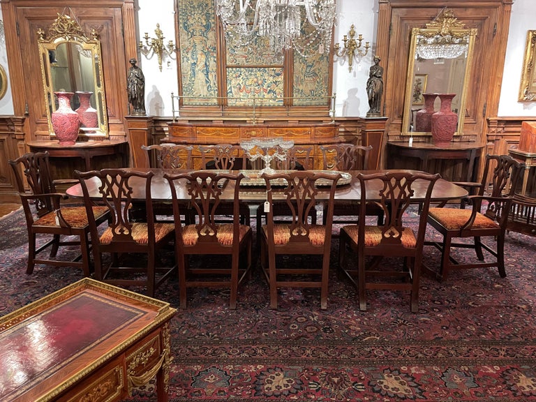 Antique English Mahogany Two Pedestal Dining Table, circa 1890 For Sale ...