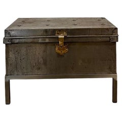 Antique Goyard Half Trunk with Red ID Stripe For Sale at 1stDibs