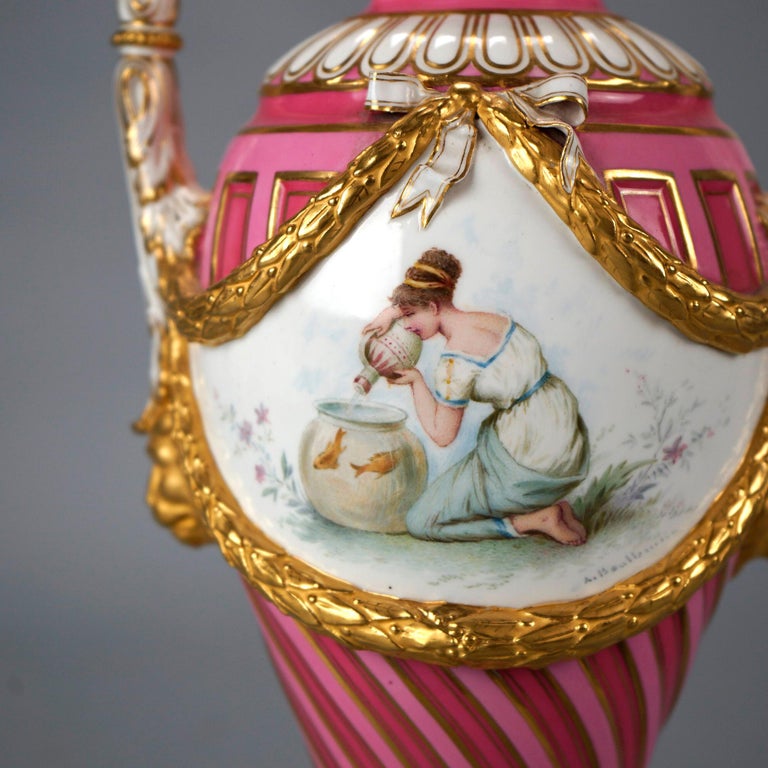 Antique English Minton Classical Hand Painted and Gilt Porcelain ...