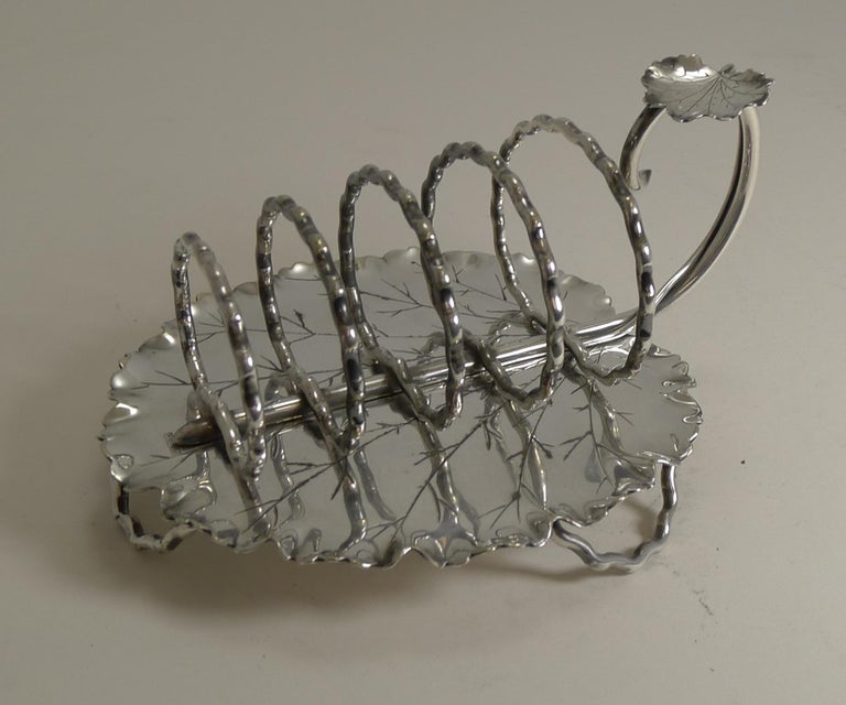 Antique English Naturalistic Toast Rack by Hukin and Heath at 1stDibs