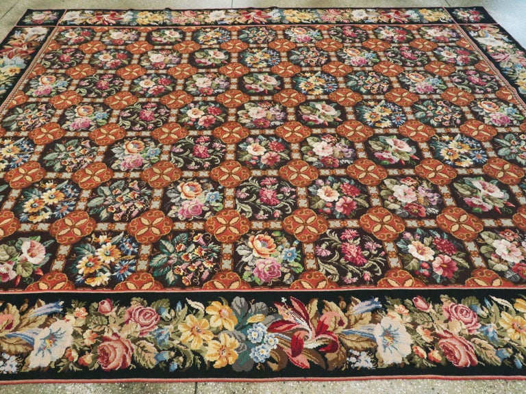 Antique English Needlepoint Carpet For Sale at 1stDibs