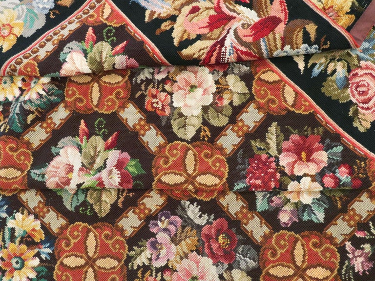 Antique English Needlepoint Carpet For Sale at 1stDibs