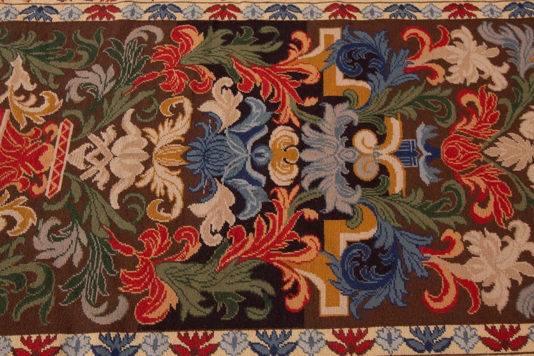 Antique English Needlepoint Rug For Sale at 1stDibs