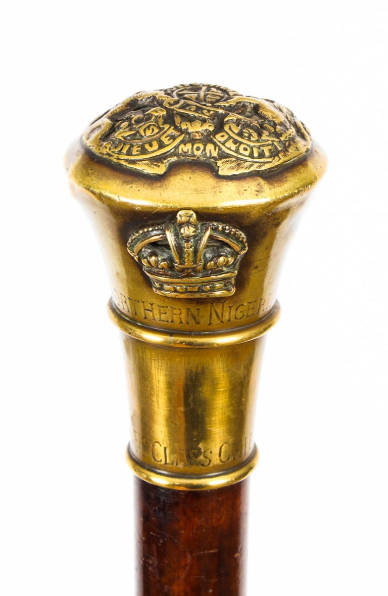 Antique English Nigerian 5th Malacca Sword / Walking Stick Cane, 19th ...