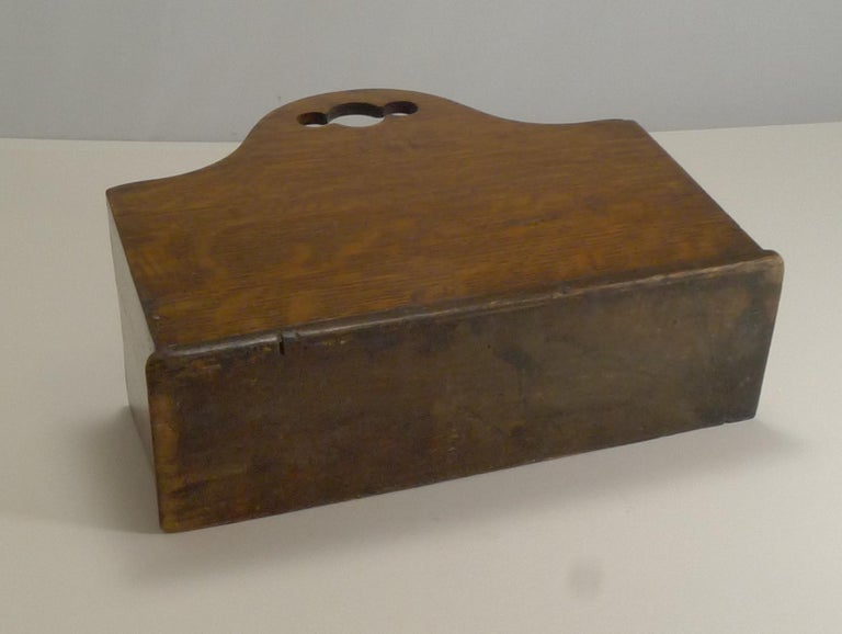 Antique English Oak and Brass Letter Box, Post and Delivery, circa 1890 ...