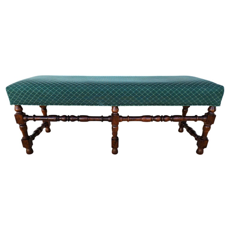 Antique English Oak Bench For Sale at 1stDibs