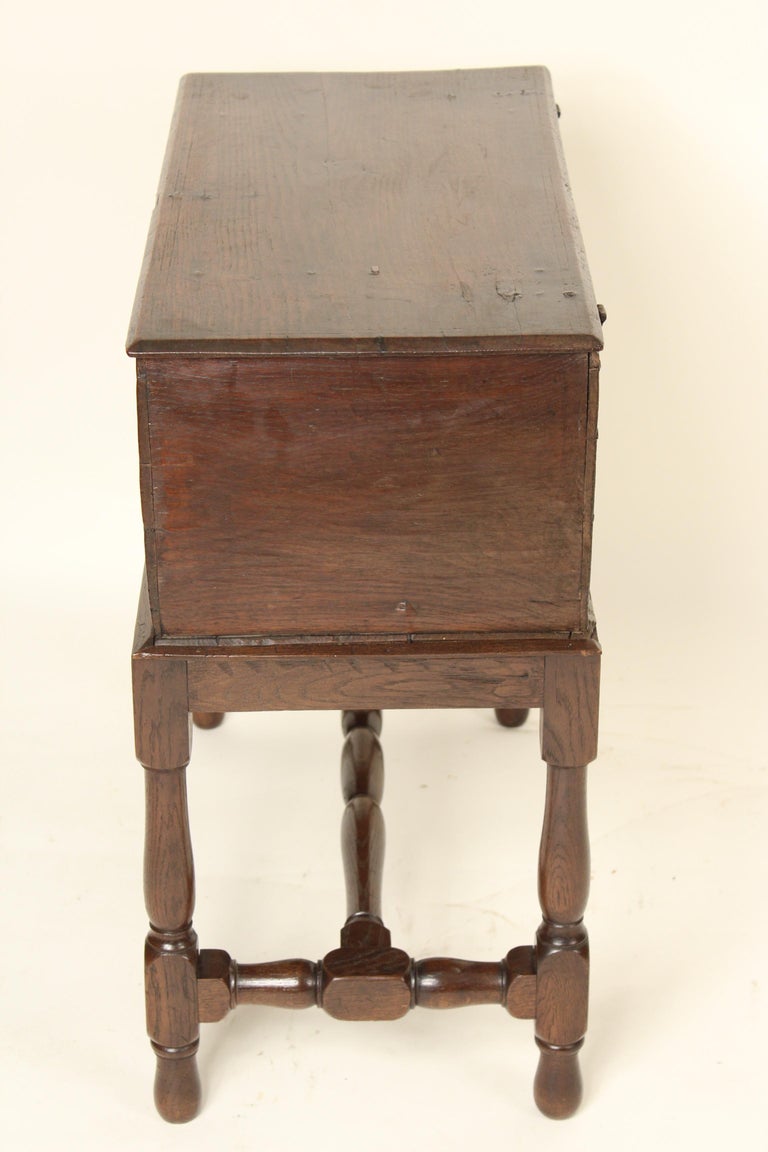 Antique English Oak Bible Box on Stand at 1stDibs