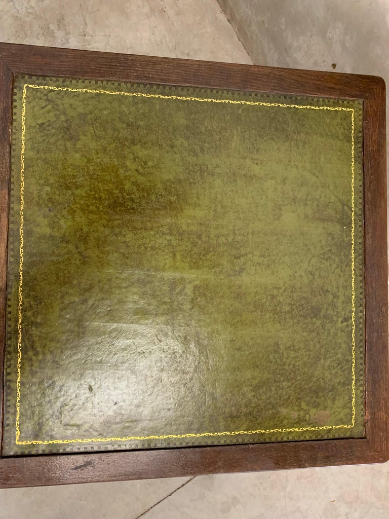 Antique English Oak Card Bridge Game Table, 1900 at 1stDibs