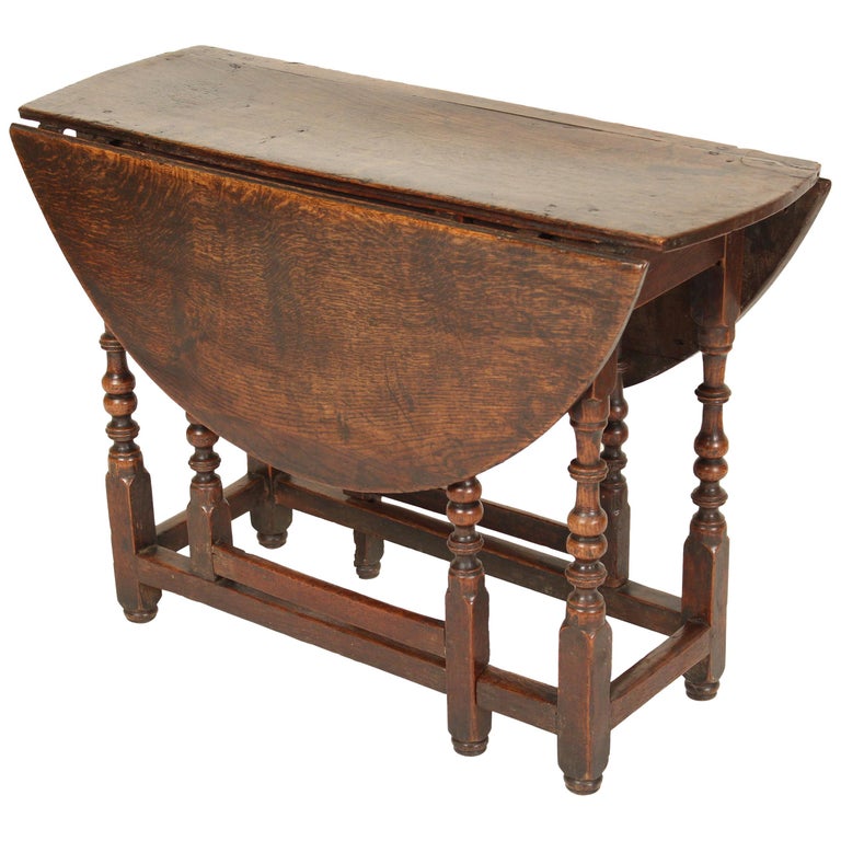 Antique English Oak Gate Leg Table at 1stDibs
