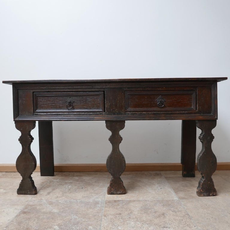 Antique English Oak Low Sideboard at 1stDibs
