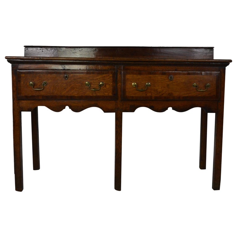 Antique English Oak Sideboard / Server at 1stDibs