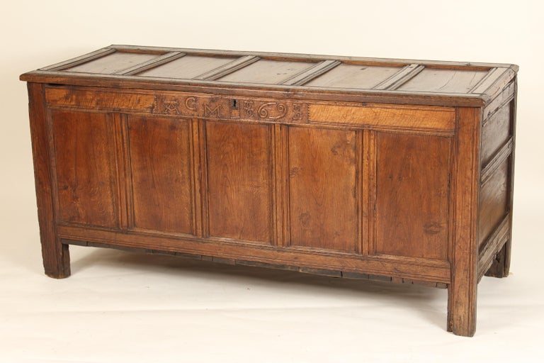 Antique English Oak Trunk at 1stDibs