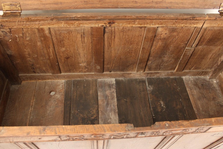 Antique English Oak Trunk at 1stDibs