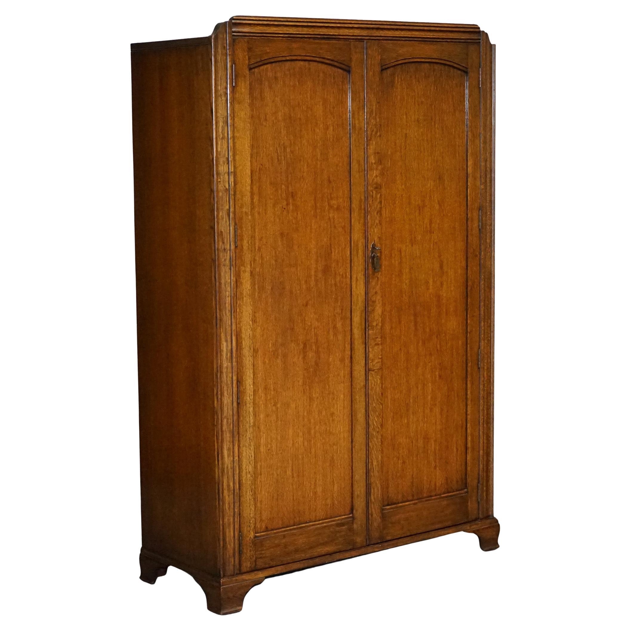 English Oak Arts and Crafts Hall Cupboard For Sale at 1stDibs
