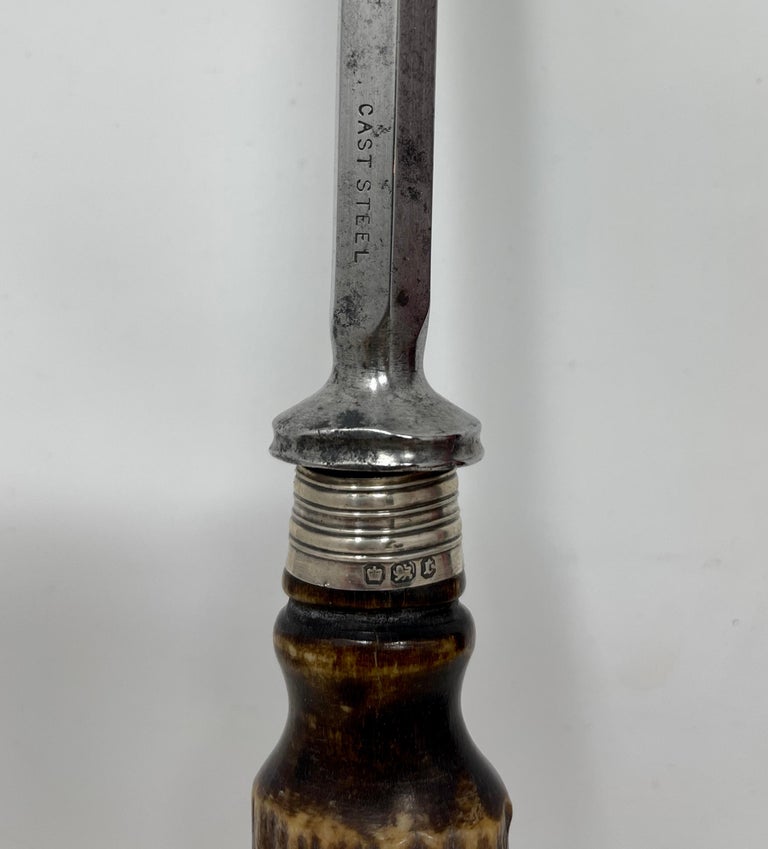 Antique English Old Victorian Horn Handle Carving Set in Case, Circa ...