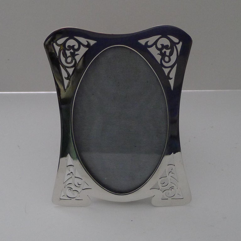 Antique English Pierced Sterling Silver Photograph Frame, 1916 For Sale ...