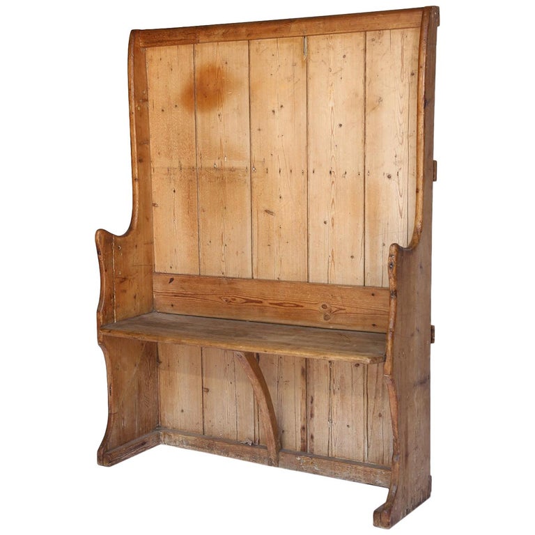 Antique English Pine Settle For Sale at 1stdibs