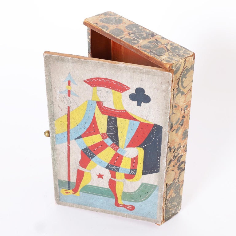 Antique English Playing Card Box For Sale at 1stDibs