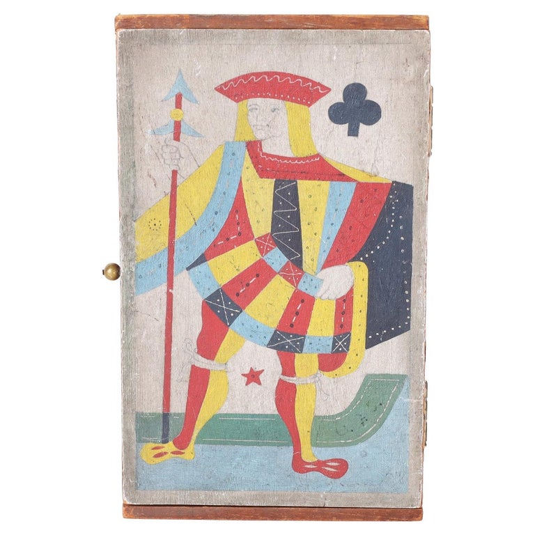 Antique English Playing Card Box For Sale at 1stDibs