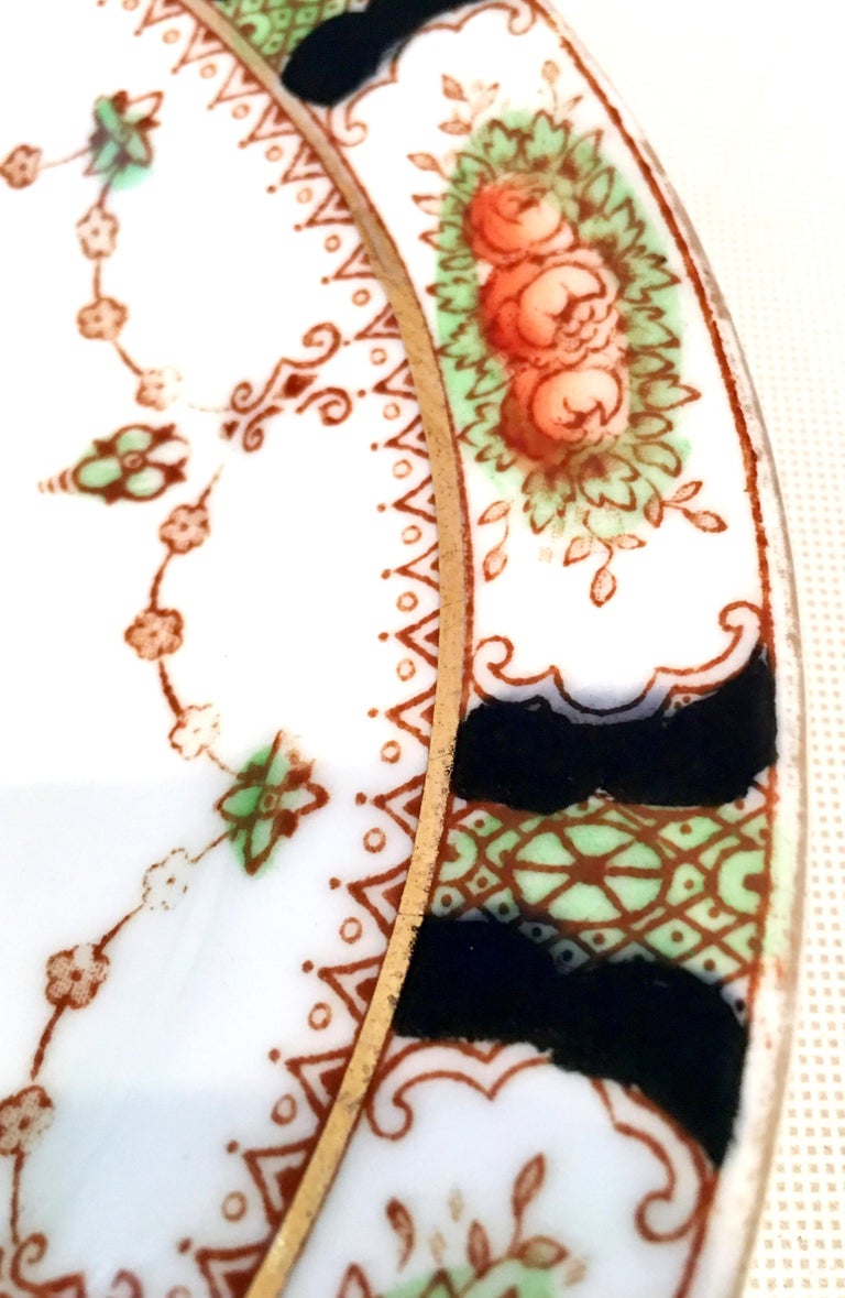 Antique English Porcelain Set of Eight Salad/Dessert Plates by, Bell ...