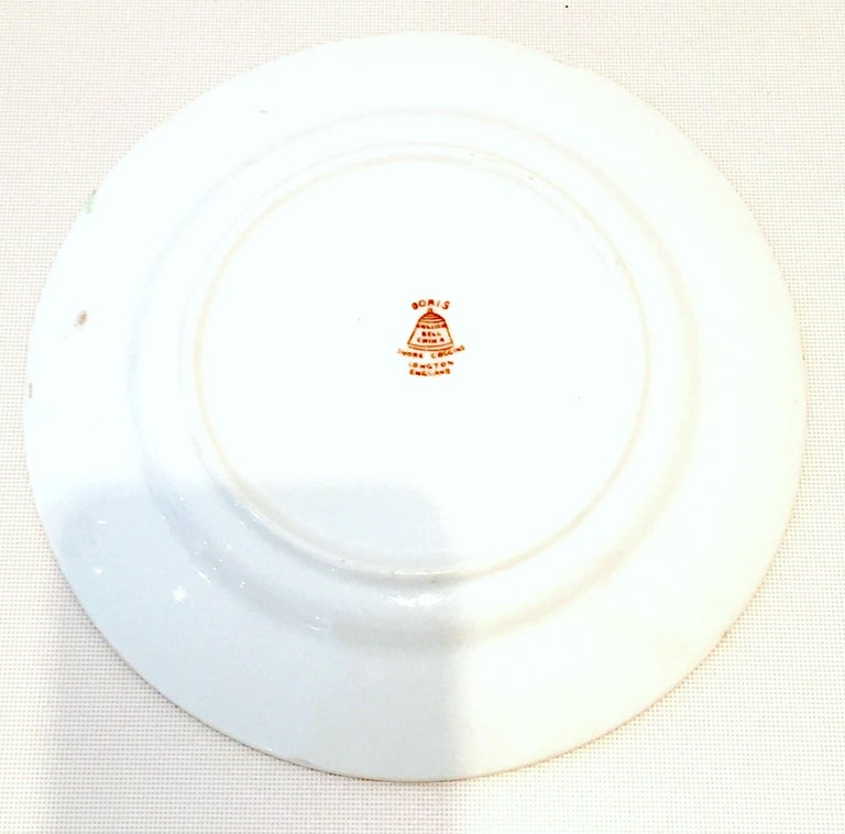 Antique English Porcelain Set of Eight Salad/Dessert Plates by, Bell ...