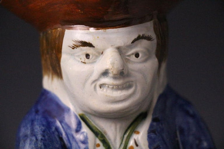 Antique English Pottery Toby Jug in Pratt Colors For Sale at 1stDibs ...