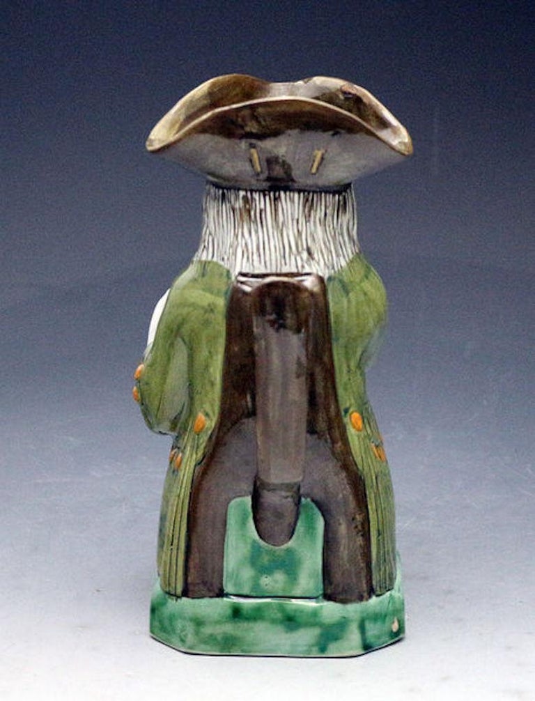 Antique English Prattware Pottery Toby Jug, Early 19th Century For Sale ...