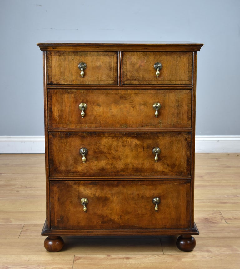 Antique English Queen Anne Style Chest of Drawers at 1stDibs