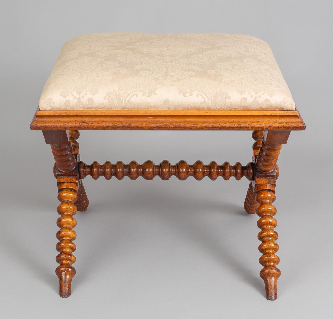 Antique English Regency Bobbin Stool For Sale at 1stDibs