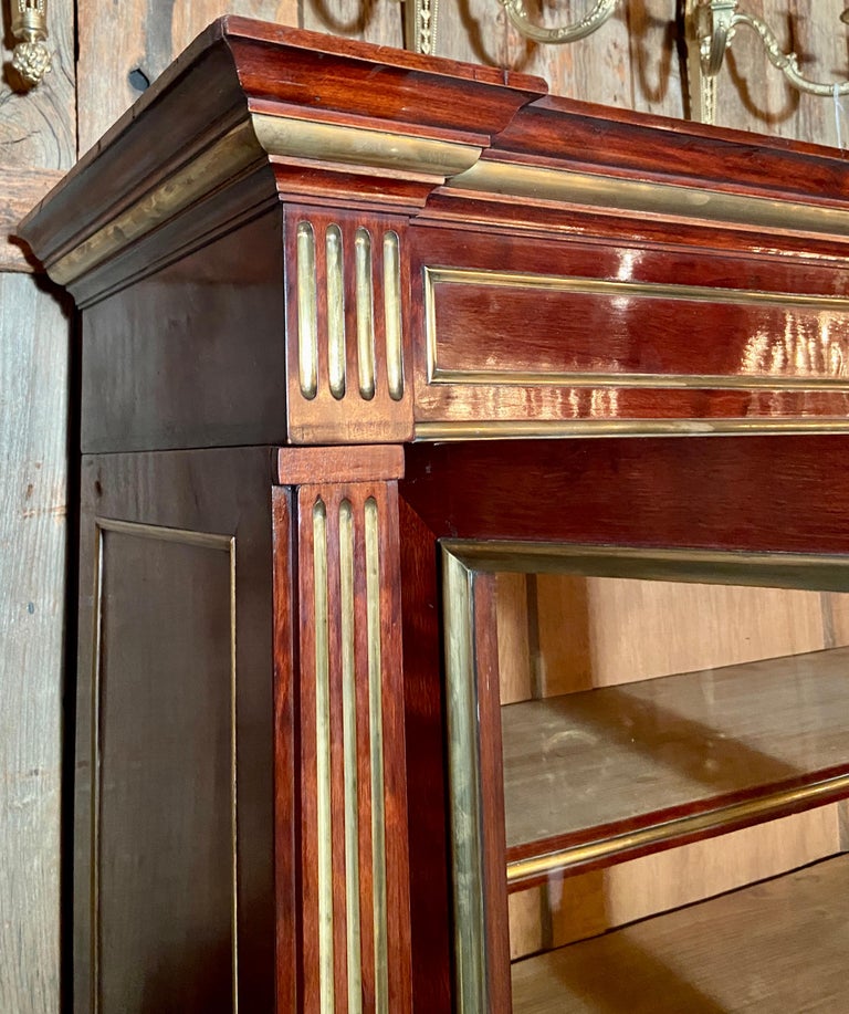 Antique English Regency Mahogany Breakfront with Gold Bronze Trim ...