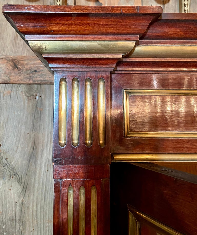 Antique English Regency Mahogany Breakfront with Gold Bronze Trim ...