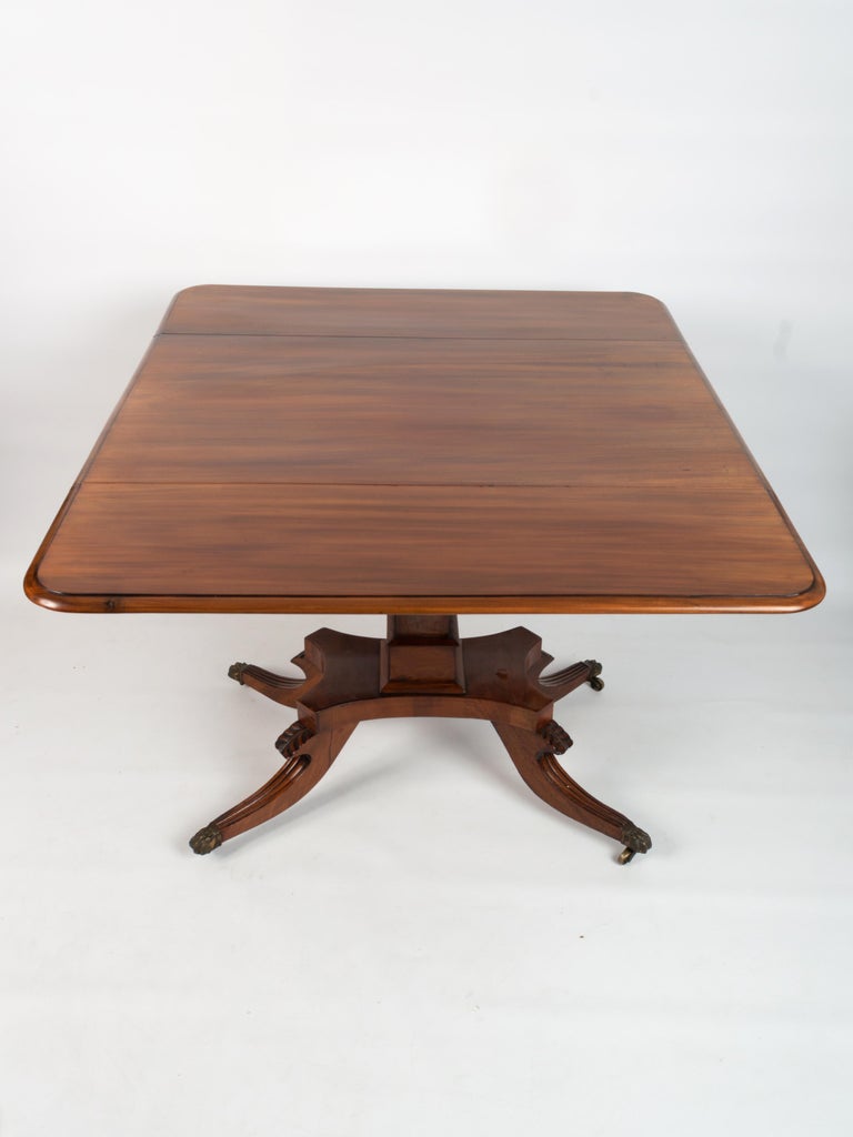 Antique English Regency Mahogany Drop Leaf Pembroke Breakfast Table C ...