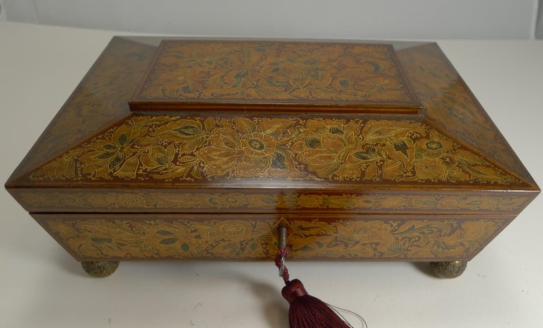 Antique English Regency Penwork Games or Playing Card Box, circa 1820 ...