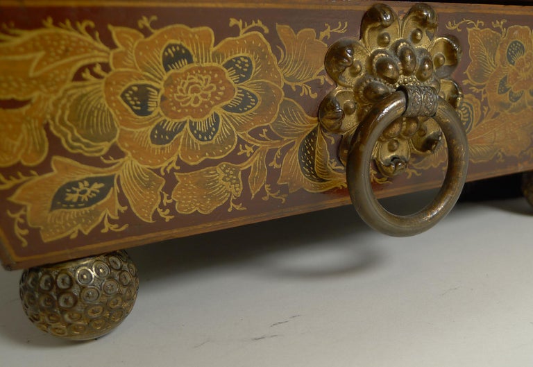 Antique English Regency Penwork Games or Playing Card Box, circa 1820 ...