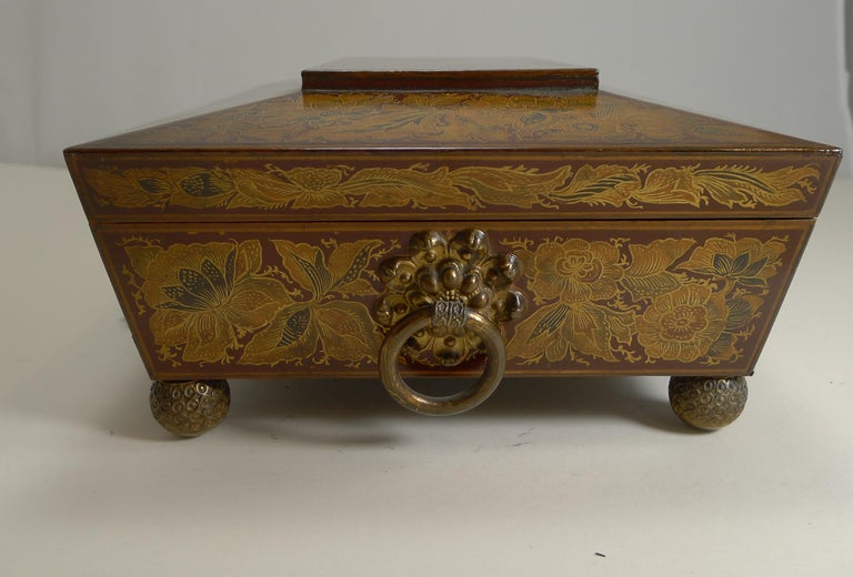 Antique English Regency Penwork Games or Playing Card Box, circa 1820 ...