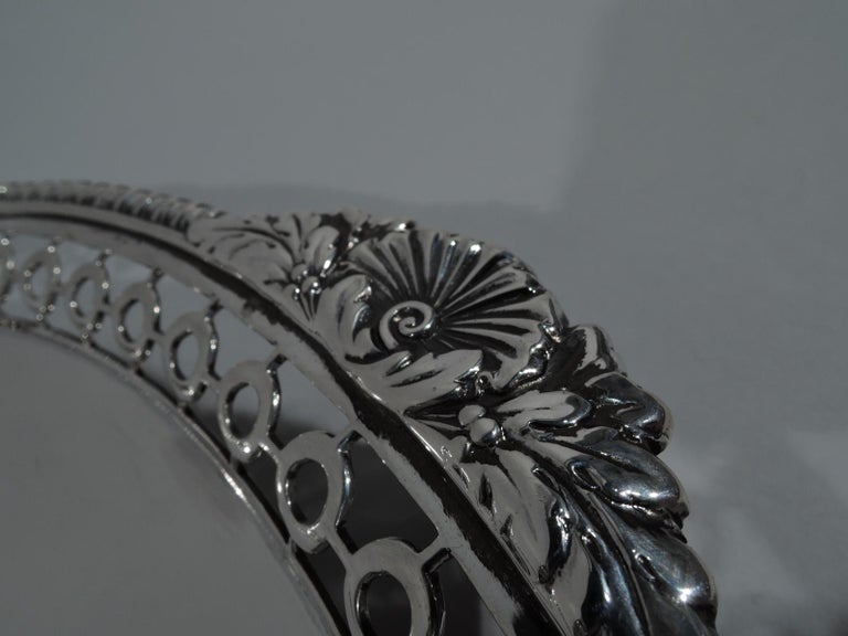 Antique English Regency Revival Sterling Silver Salver Tray For Sale at ...
