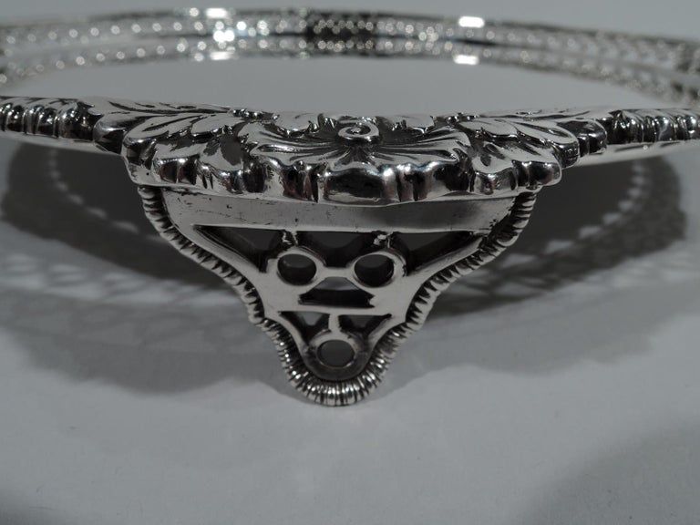 Antique English Regency Revival Sterling Silver Salver Tray For Sale at ...