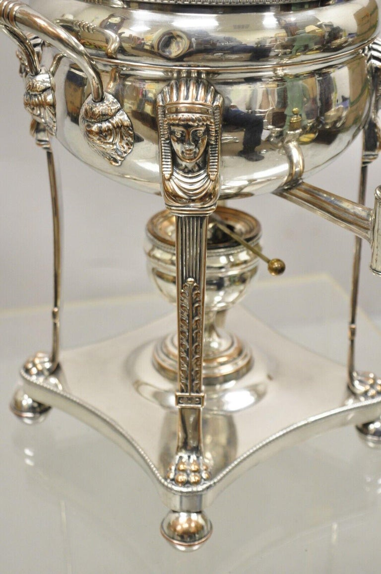 Antique English Regency Silver Plated Figural Samovar Coffee Tea ...