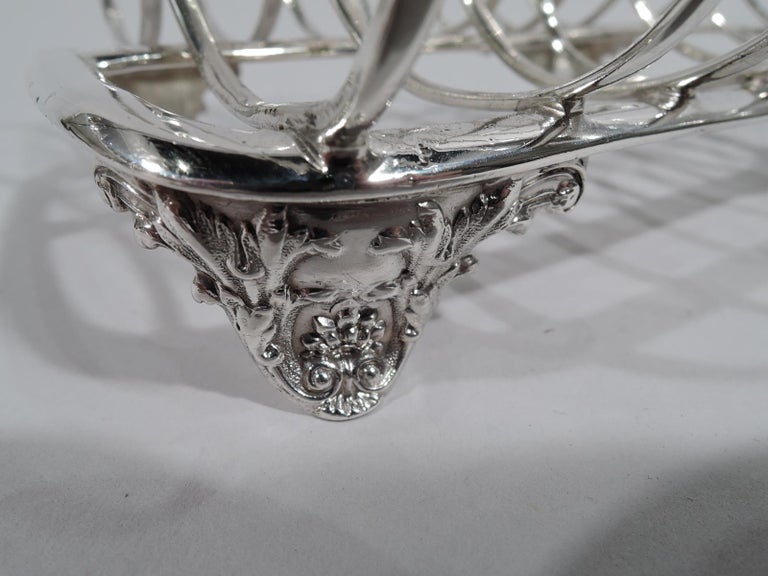 Antique English Regency Sterling Silver Toast Rack For Sale at 1stDibs