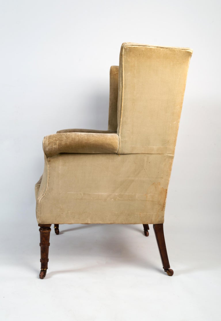 Antique English Regency Wing Armchair, circa 1820 For Sale at 1stDibs