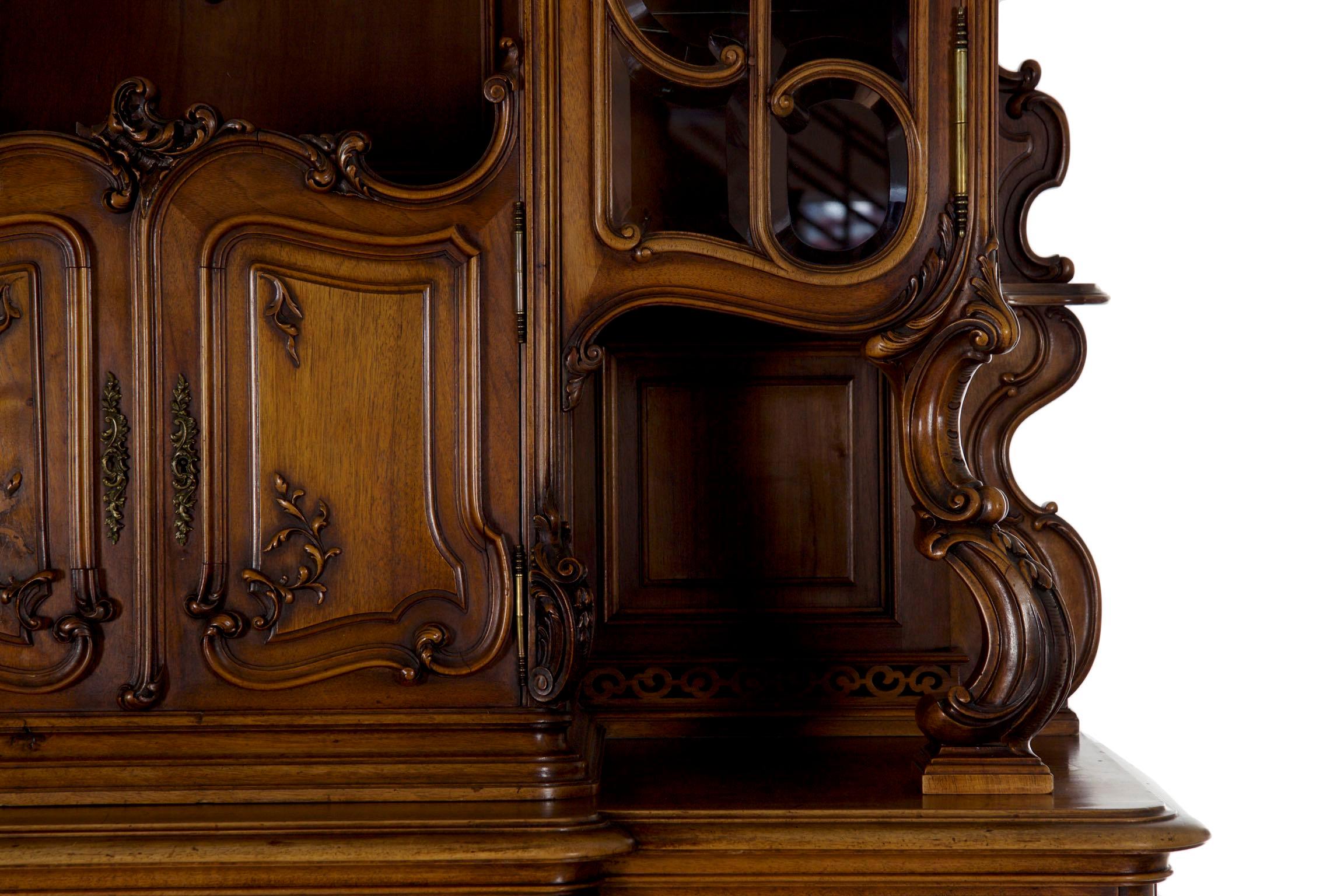 Antique English Rococo Revival Cabinet Server Buffet Deux Corps, circa ...