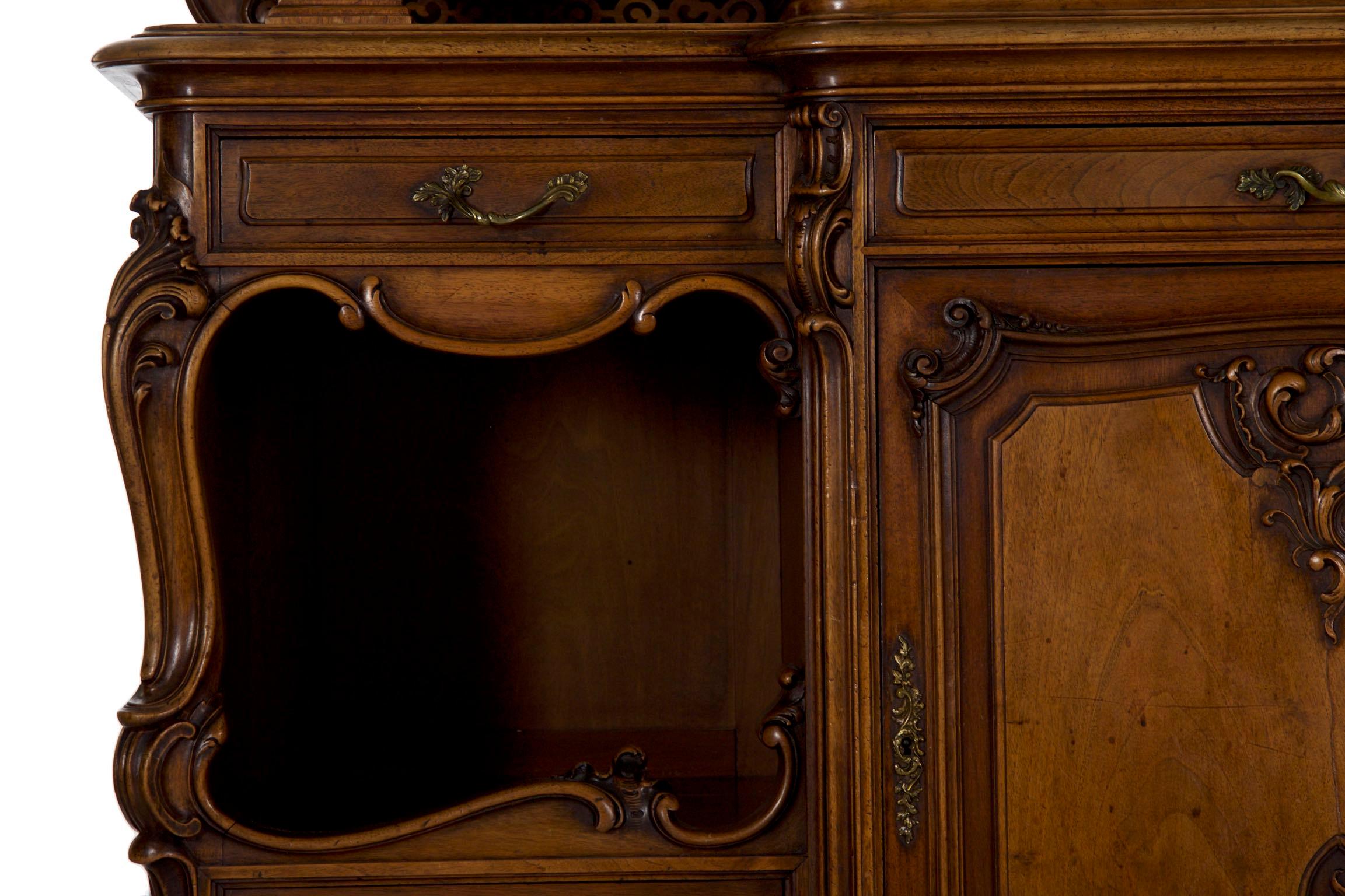 Antique English Rococo Revival Cabinet Server Buffet Deux Corps, circa ...