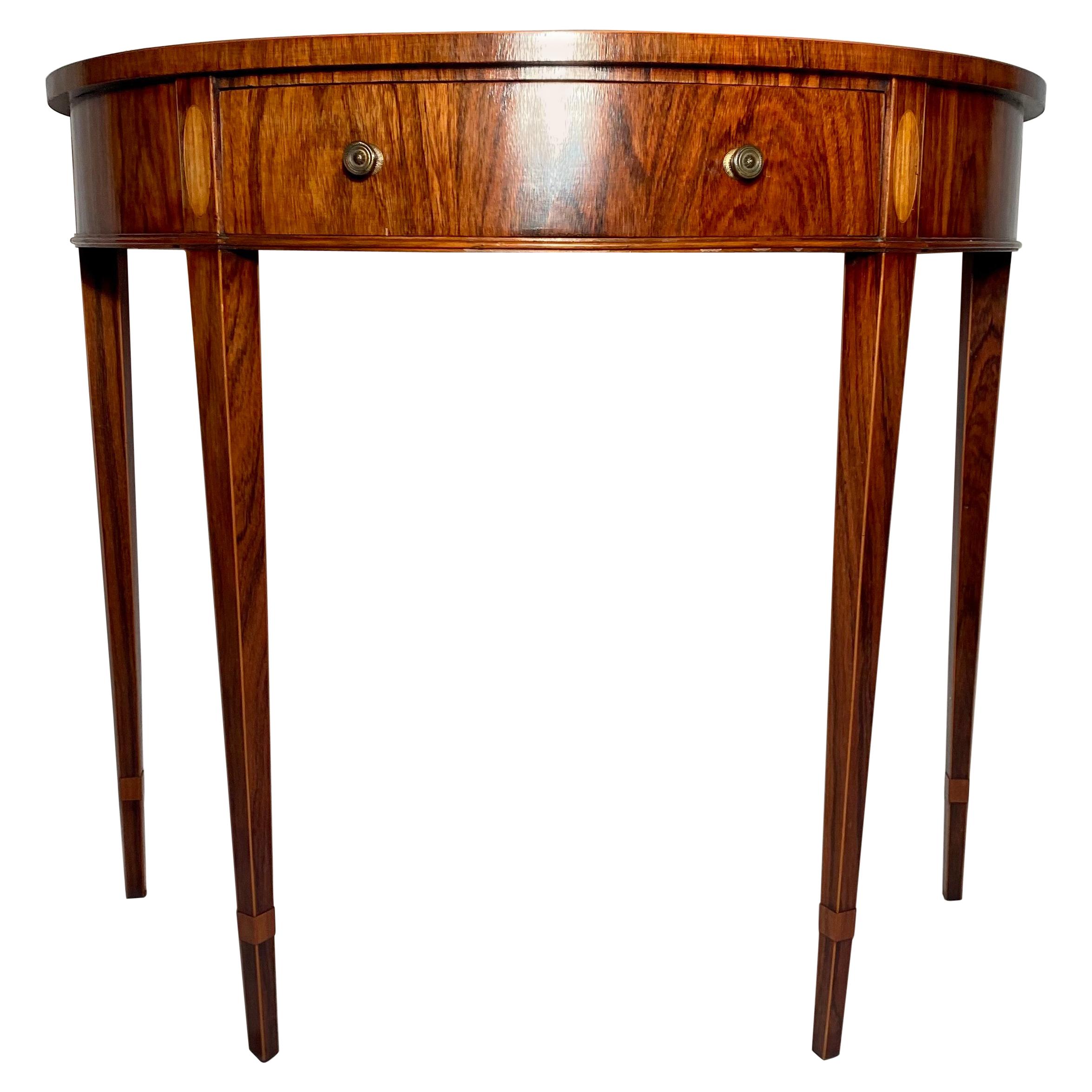 Antique English Rosewood Demilune Console Table, circa 1890 at 1stDibs