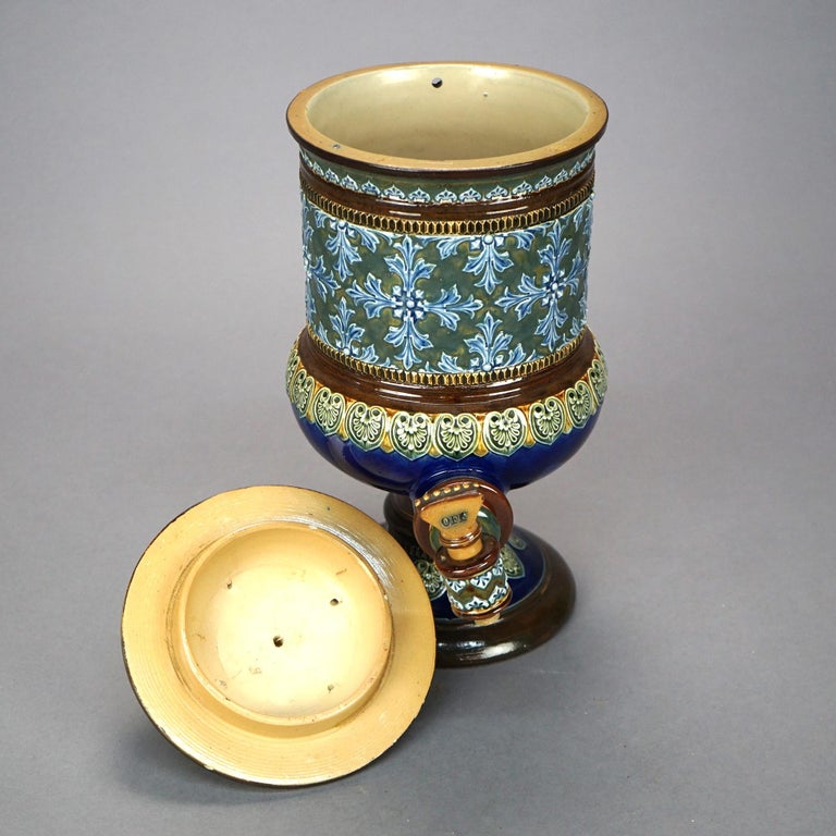 Antique English Royal Doulton Pottery Tea Dispenser, circa 1890 For ...