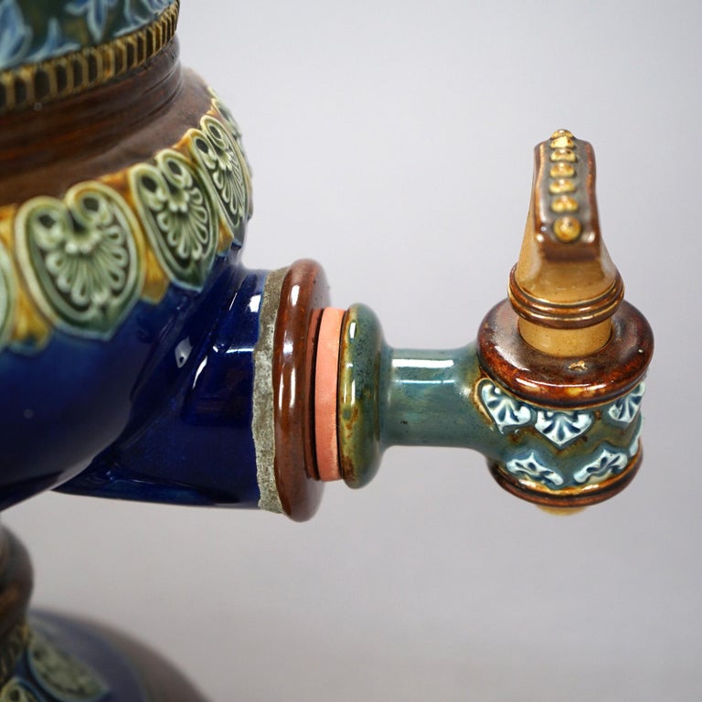 Antique English Royal Doulton Pottery Tea Dispenser, circa 1890 For ...
